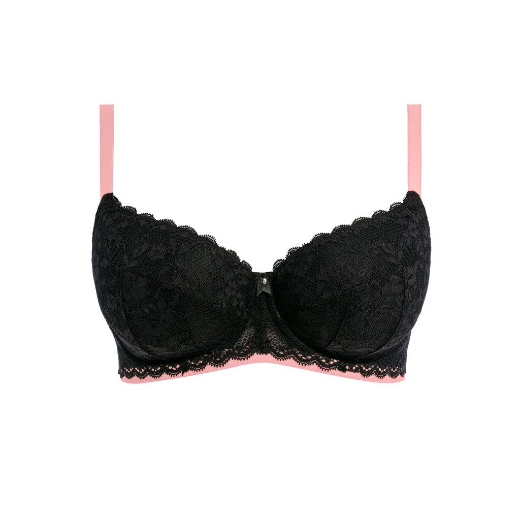 Freya "Offbeat" Black UW Padded Half Cup Bra (C-H) – Lion's Lair Boutique