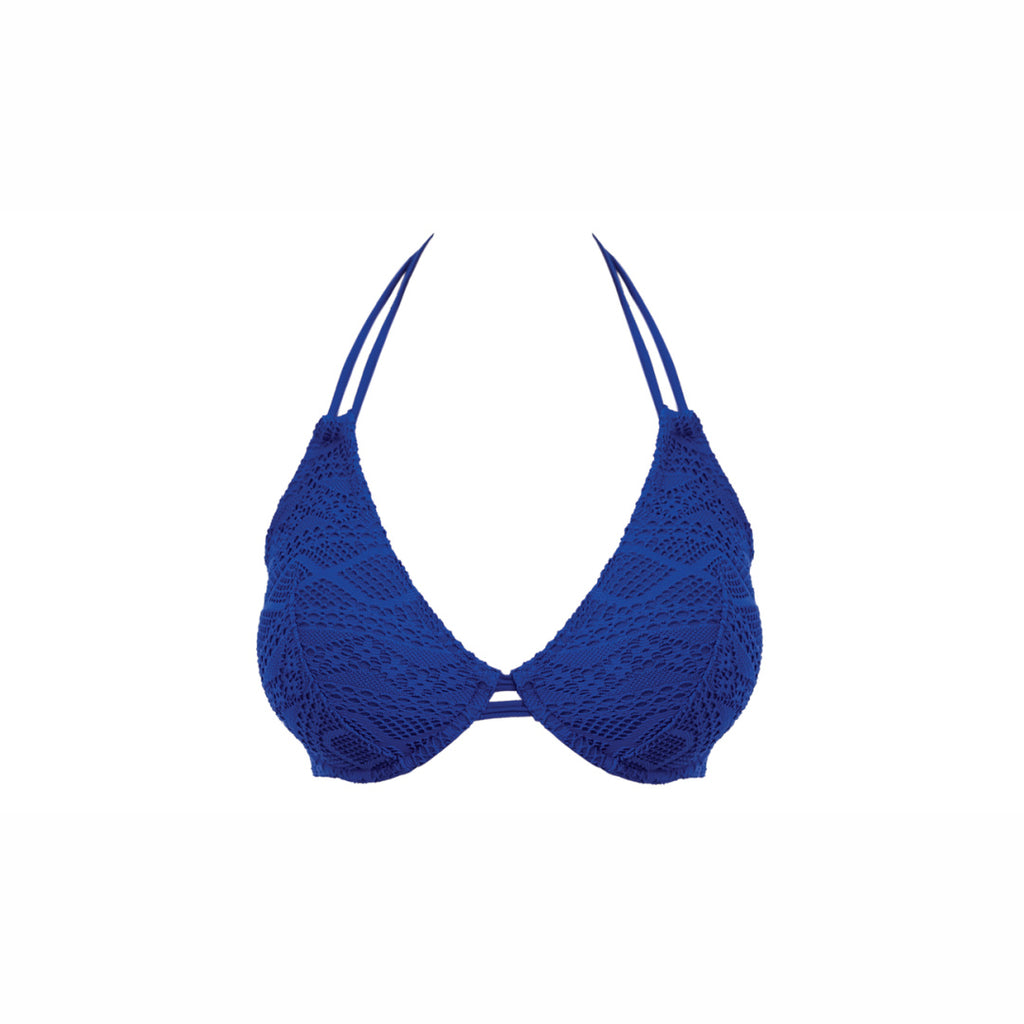 Freya "Sundance" Cobalt UW Bandless Halter Bikini Top (D-FF) – Lion's ...