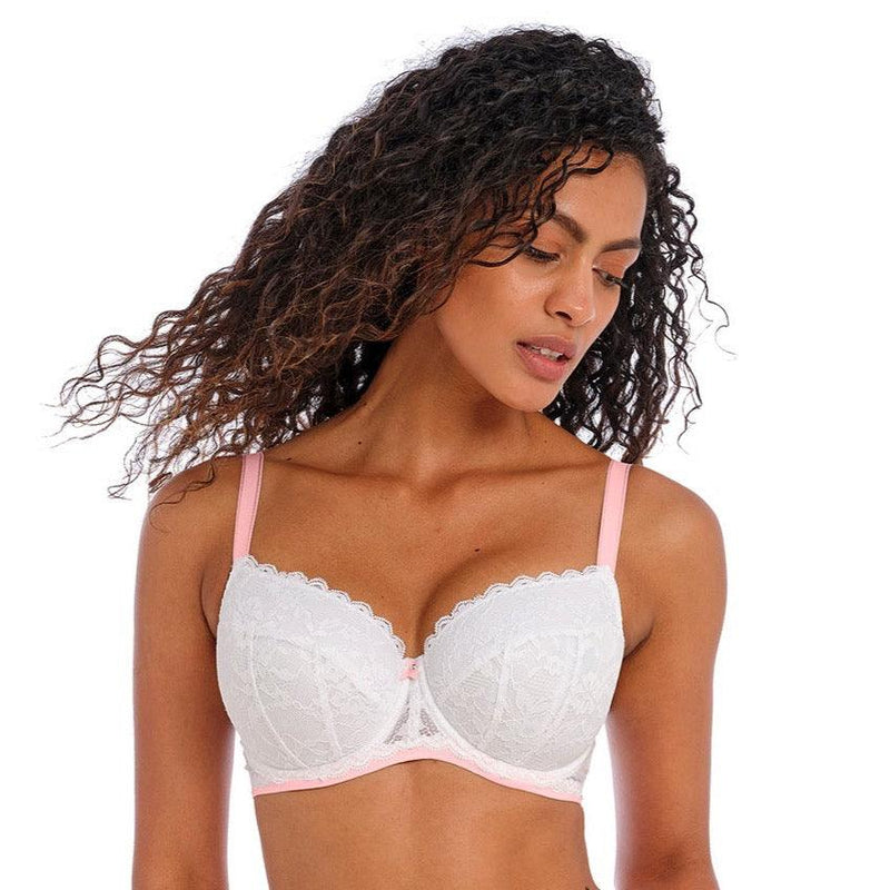 Freya Offbeat White Uw Padded Half Cup Bra C H Lions Lair Boutique